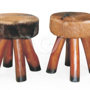 Mogo Round Stool With Wooden Top | TEAK BRANCH FURNITURE Furniture