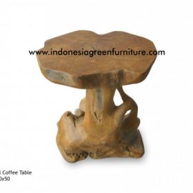 Small Teak Root Coffee Table With Glass | Old Product Furniture Furniture